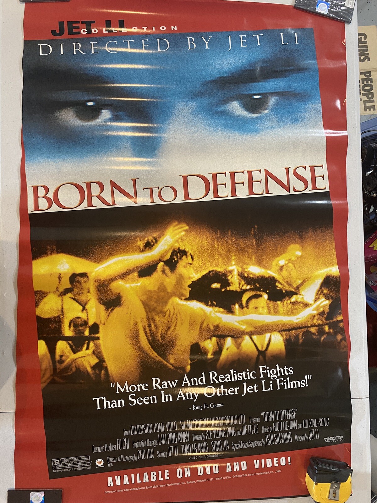 Born to Defense Jet Li Original video release poster 26 x 40 Rolled | eBay