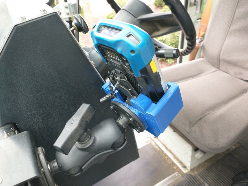 USPS LLV Scanner (Zebra TC77) Holder/Cradle 3D Printed For RAM Ball ...