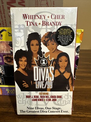 VH1 Divas Live 99 VHS TINA TURNER CHER WHITNEY BRANDY FACTORY SEALED ...