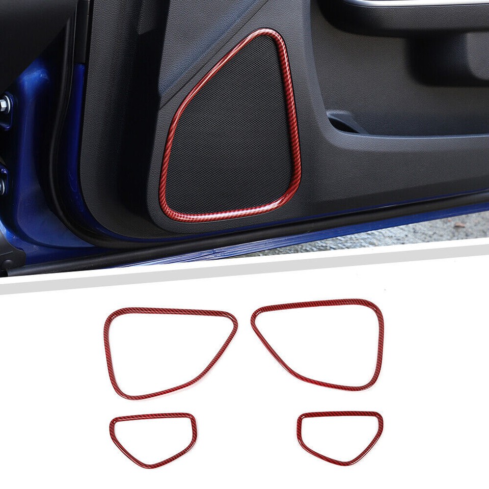 41x Red Carbon Inner Full Set Panel Decor Cover Trim Kit for Dodge ...