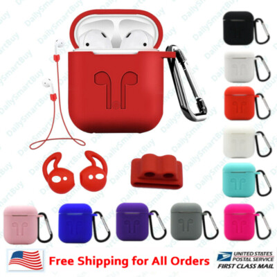 Silicon Cover For Apple AirPods Earpod with Hook,Strap,Holder & Earpod ...