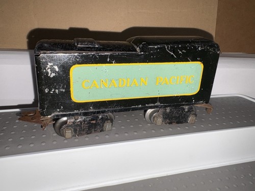 Marx Canadian Pacific Tender Blue/Yellow. 1-way Coupler Tin Train Car ...