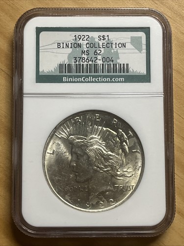 MS62 1922 Peace Dollar Binion Silver Hoard - NGC | eBay