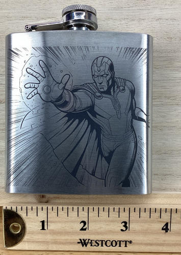 Laser Engraved 6 oz Stainless Steel Flask - Vision | eBay