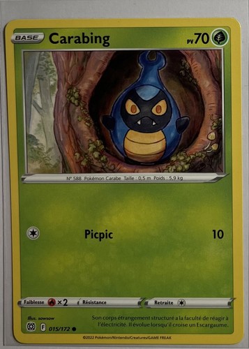 Carabing 015/172 Commune Stars Étincelantes Épée Et Bouclier 2022 | eBay