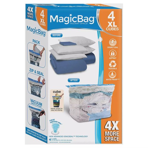 MagicBag Original Instant Space 4 XL CUBES VACUUM COMPRESSION SEAL ...