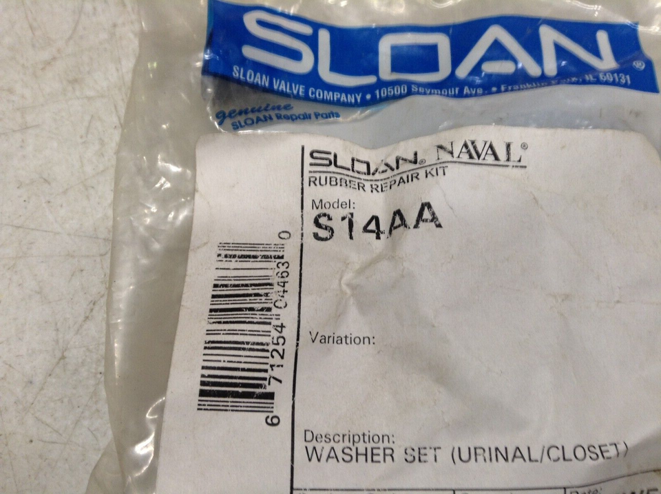 Brand New Sloan S-14-AA Water Closet/Urinal Naval Washer Set S14AA | eBay