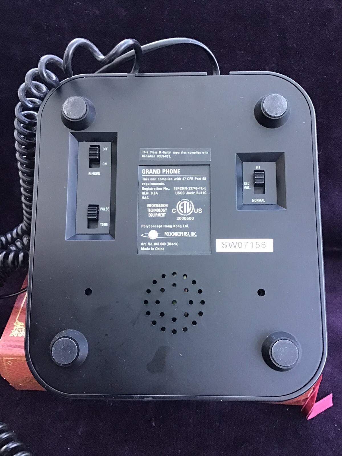 Retro, Art Deco style Telephone Pottery Barn, Grand Phone, all Black ...