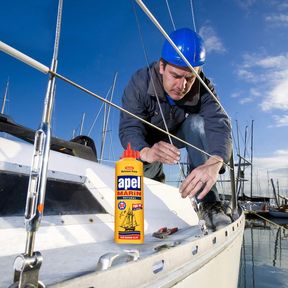 Waterproof Polyurethane Glue 16 oz. Bottle Marine Glue for Boats and ...