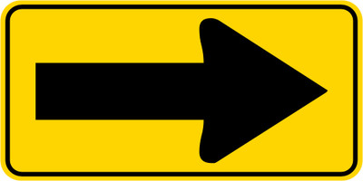 3M EGP Reflective ONE DIRECTION LARGE ARROW Road Warning Street Sign 36 ...