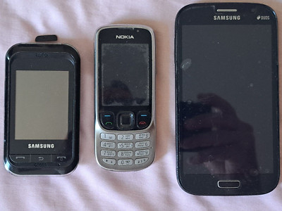 LOT OF 3 VINTAGE MOBILE PHONES – NOKIA 6303c,SAMSUNG GT-C3300K, GT ...