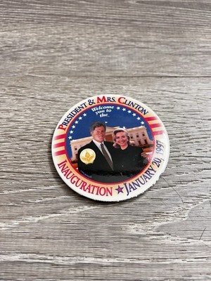 Bill Clinton Political Pin - 1997 Inauguration President & Mrs. Clinton ...