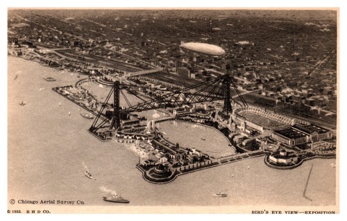 Chicago Aerial Survey Co Century Of Progress Blimp Chicago IL 1933 ...