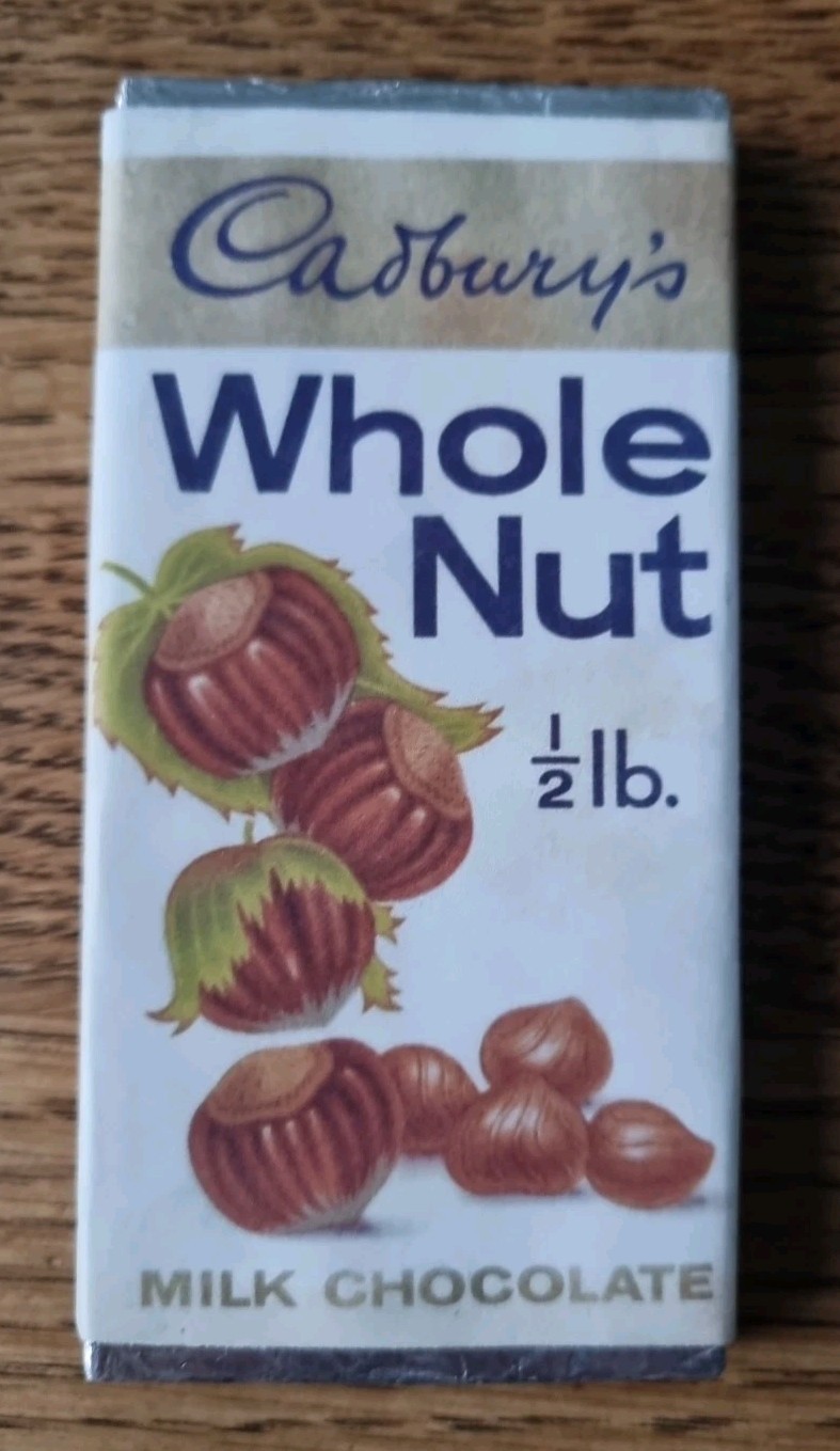 Vintage Cadburys Whole Nut Chocolate Bar 1/2 Lb Shop Advertising TV ...