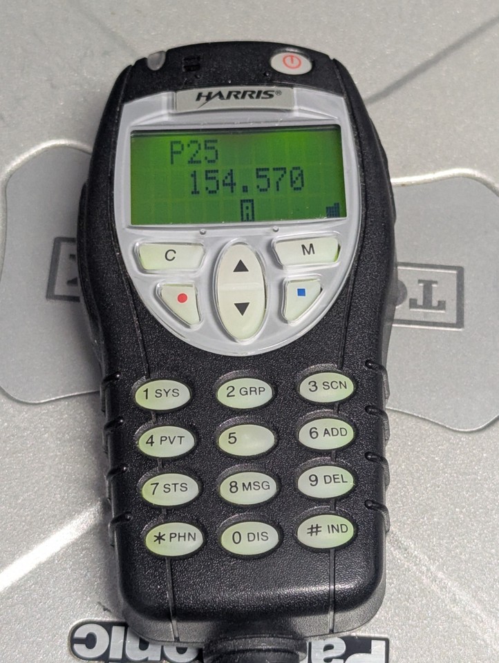 Harris XG-100M Radio W/ HHC-731 VHF UHF 700/800 Phase 2 AES Wideband BT ...