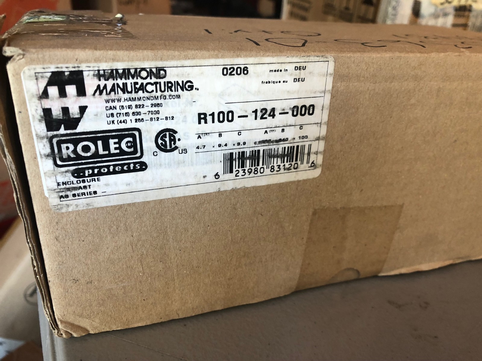 NEW! HAMMOND R100-124-000 NEMA ENCLOSURE BOX ALUMINUM CAST GREY ...