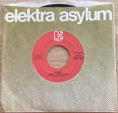 Queen Body Language, Life Is For Real Vinyl 45 Record (1982) Elektra ...