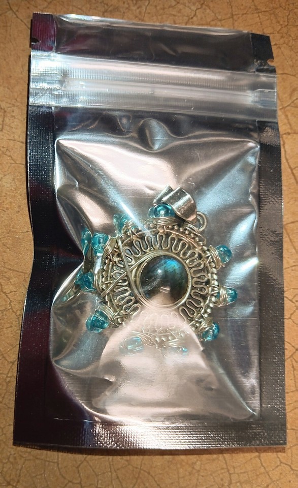 Jewelry Aquamarine And Silver 925 Wire Wrapped Fish Pendant | eBay