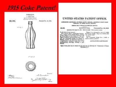 1915 Coca Cola Coke Bottle PATENT Art Print,Design Drawing Document ...