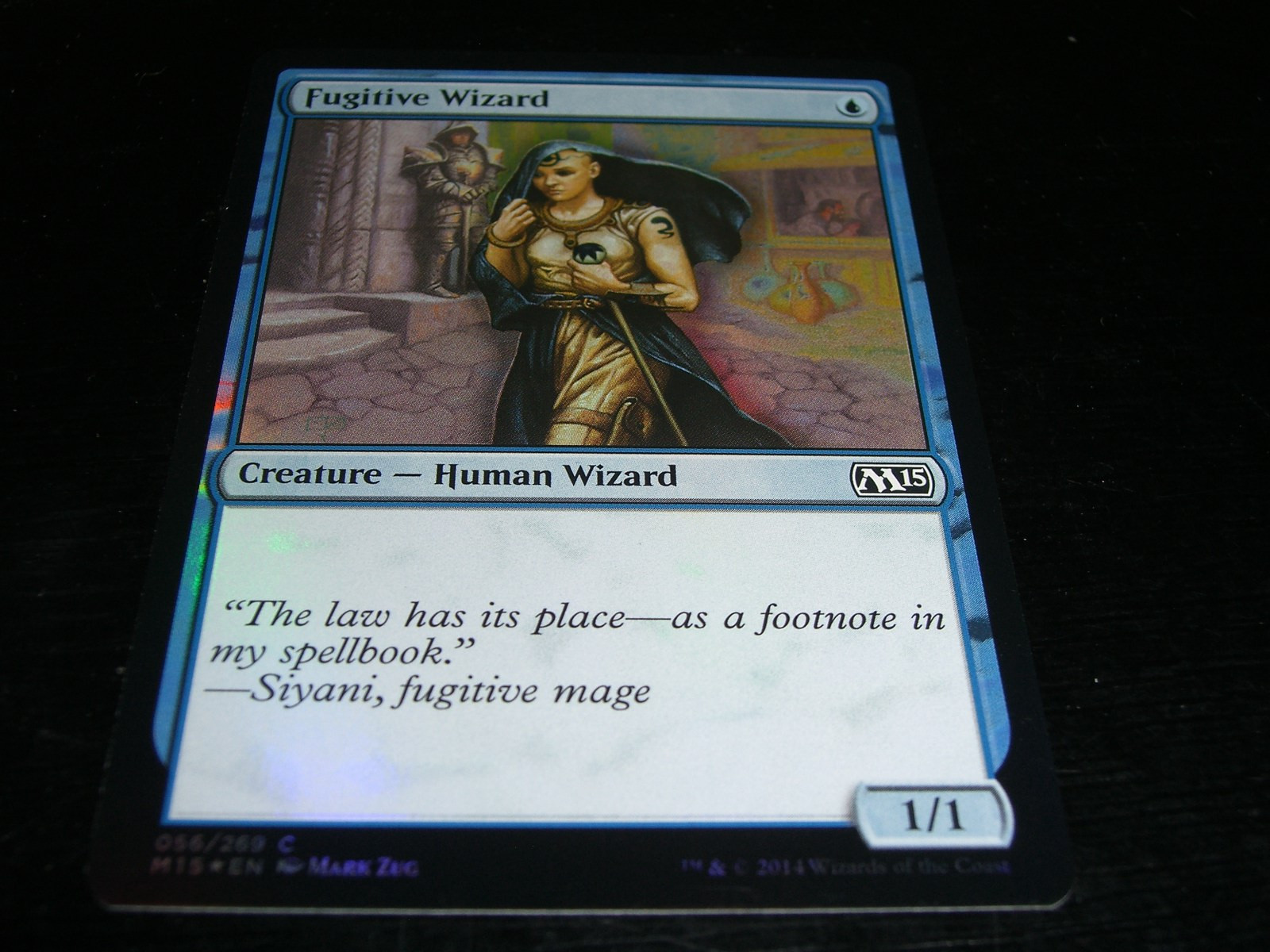 Magic the Gathering: Core Set M2015 - Fugitive Wizard FOIL Common Card ...