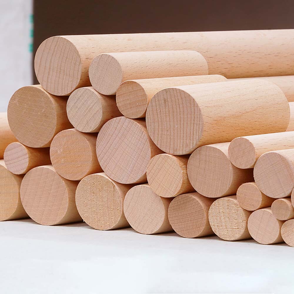 BEECH DOWELS ROUND NATURAL DOWEL ART + CRAFT STICKS -300 MM LONG,DIAMETER 3-60MM | eBay UK