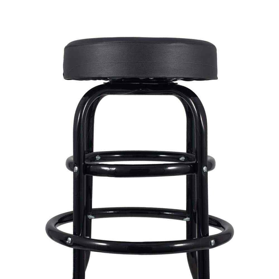 Work Shop Seat Garage Chair Stool Swivel Padded Portable Durable Black ...