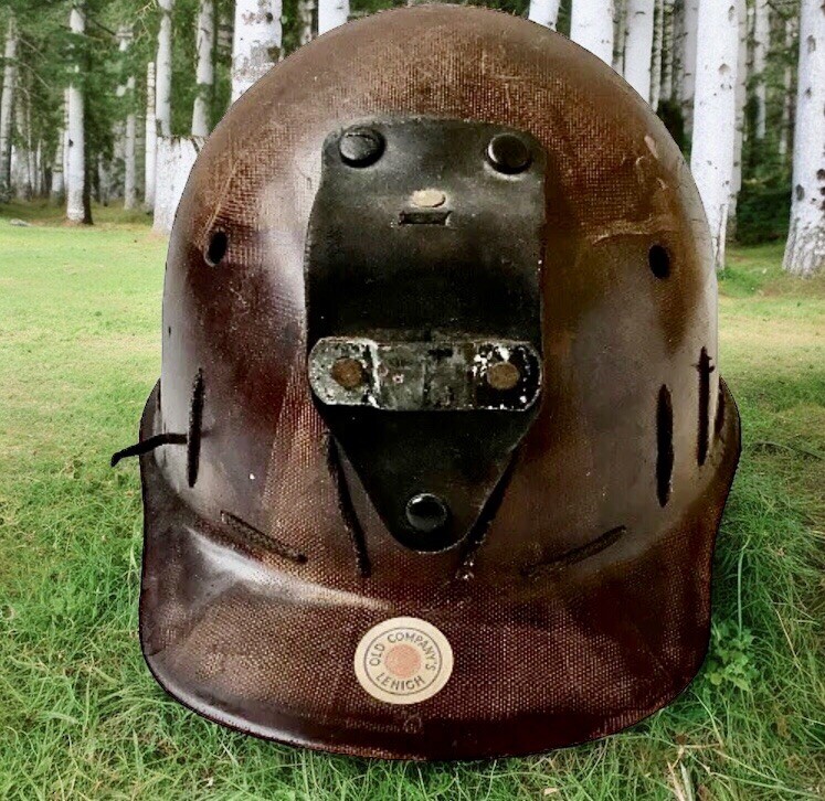Miners Helmet 1970 Miner Icon Silhouette With Safety Helmet And