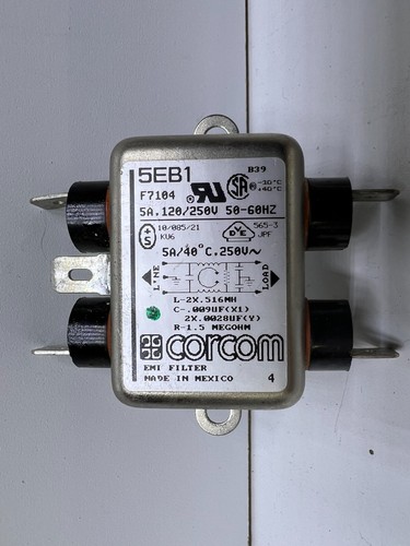 Corcom 5EB1 F7104 General Purpose RFI Filters for High Impedance Loads ...