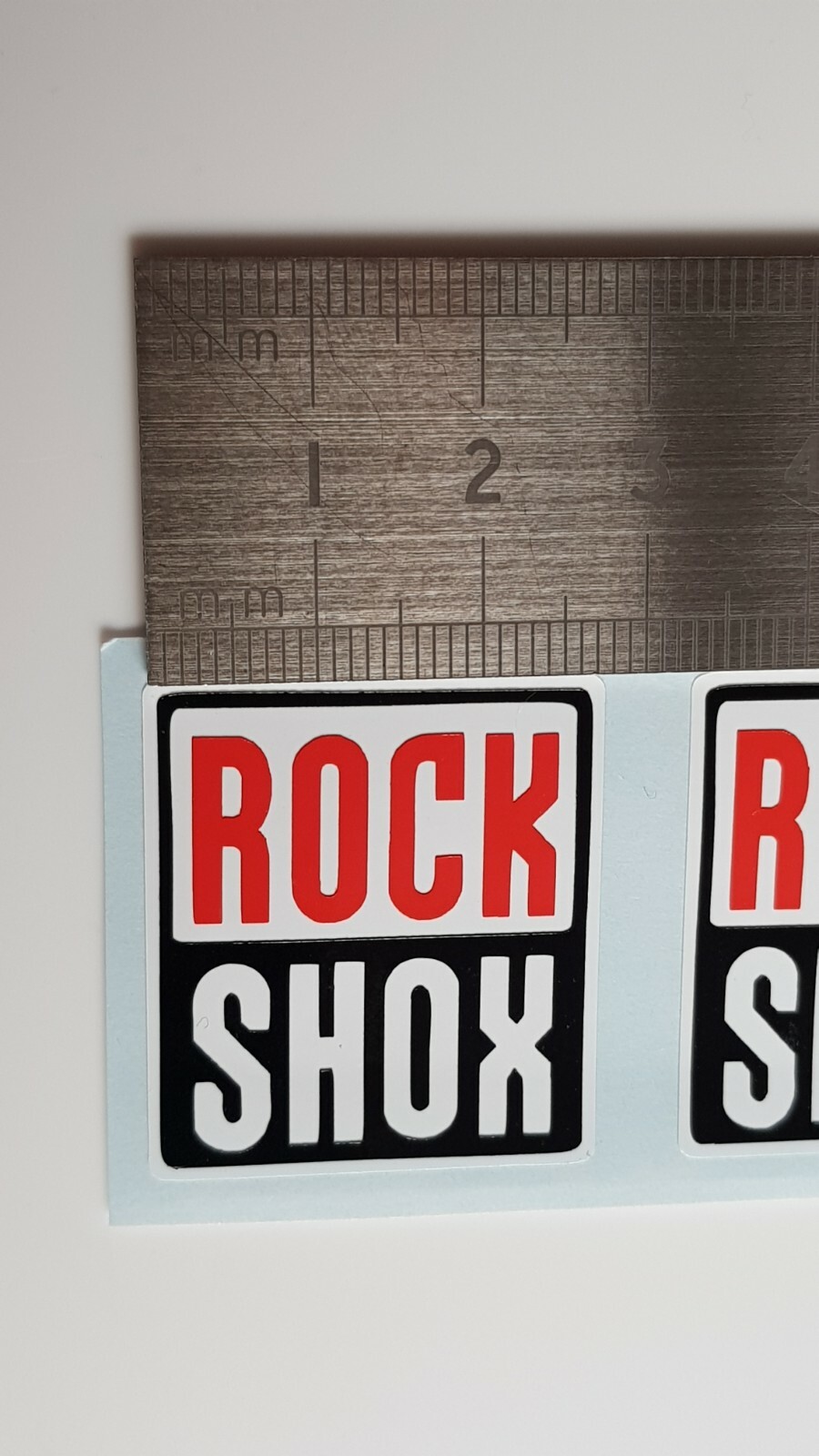 2x Rock Shox Logo Gold & Black Stickers Graphics Decals for Bike MTB DH ...