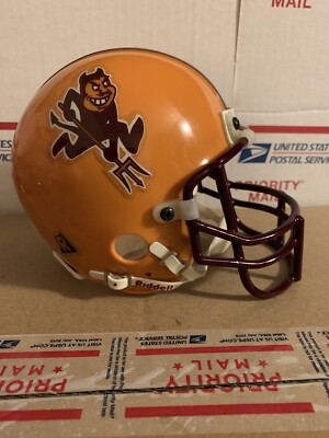 Arizona State Riddell Authentic Mini Helmet W/Steel Face Mask - Rare | eBay