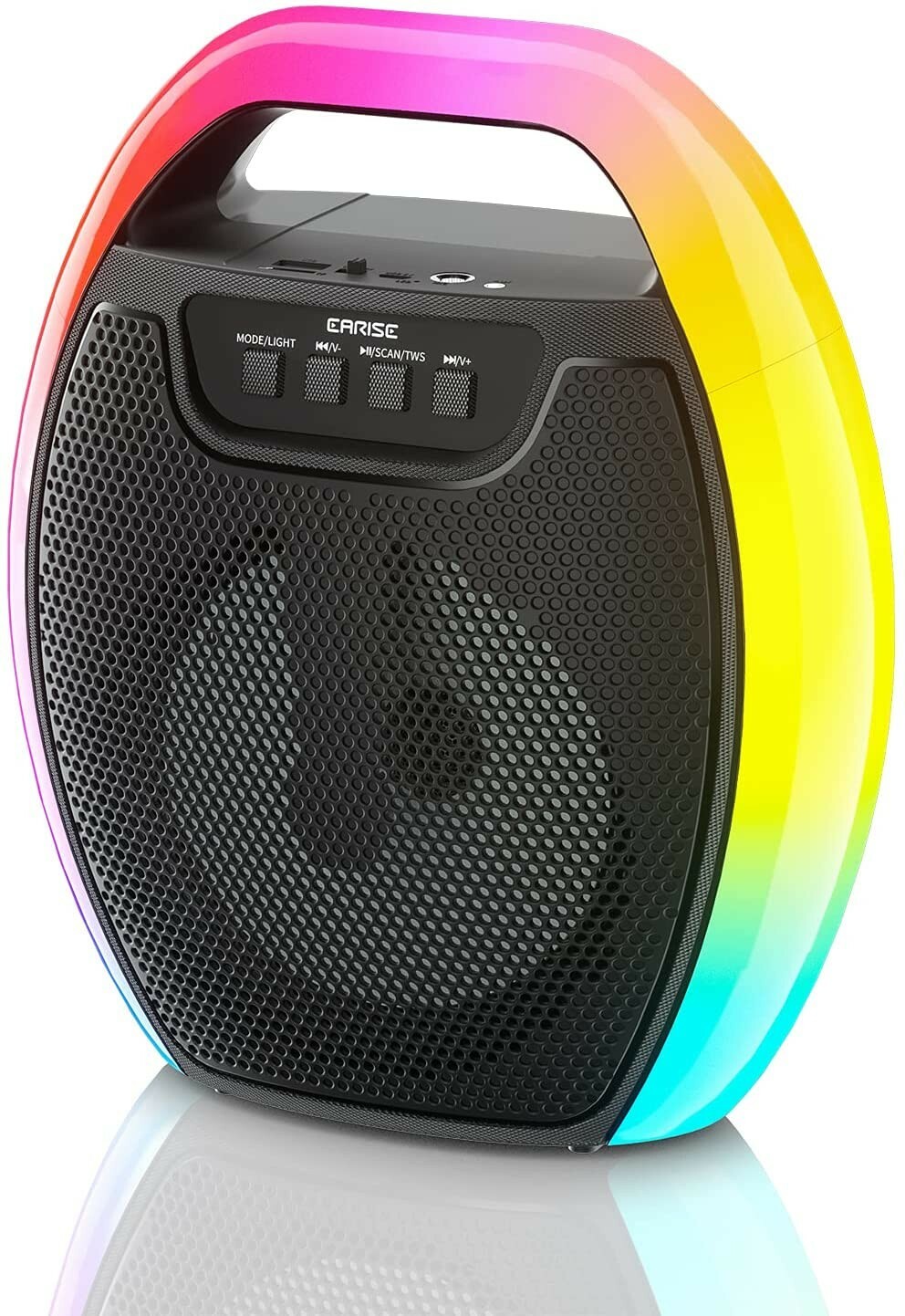 EARISE D61 Bluetooth Speaker with RGB Lights Wireless Portable HD ...
