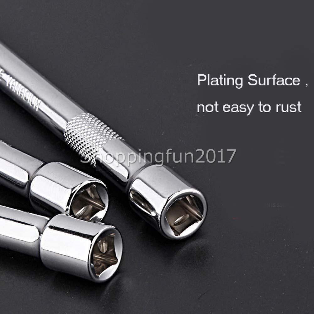 9* 3 Sizes Socket Extension Bar Set 1/4" 3/8" 1/2" Drive Extra Long ...