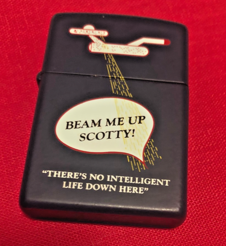 Vintage Zippo Ziplight Pocket Flashlight Advertising Beam ME Up Scotty ...