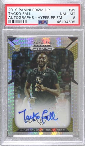 2019-20 Panini Prizm Draft Picks Hyper /75 Tacko Fall #99 PSA 8 Rookie ...