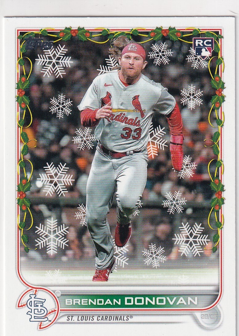 2022 TOPPS HOLIDAY RC BRENDAN DONOVAN ST. LOUIS CARDINALS ROOKIE BZ ...