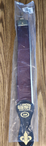 NEW #206 ILLINOIS RAZOR STROP CO. COWHIDE LEATHER BARBER RAZOR STRAP ...