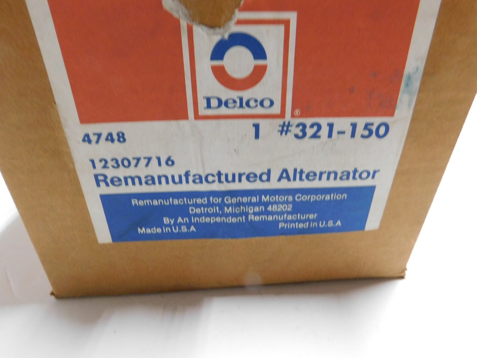 12307716 DELCO ALTERNATOR DELCO PART NO 321-150 | eBay