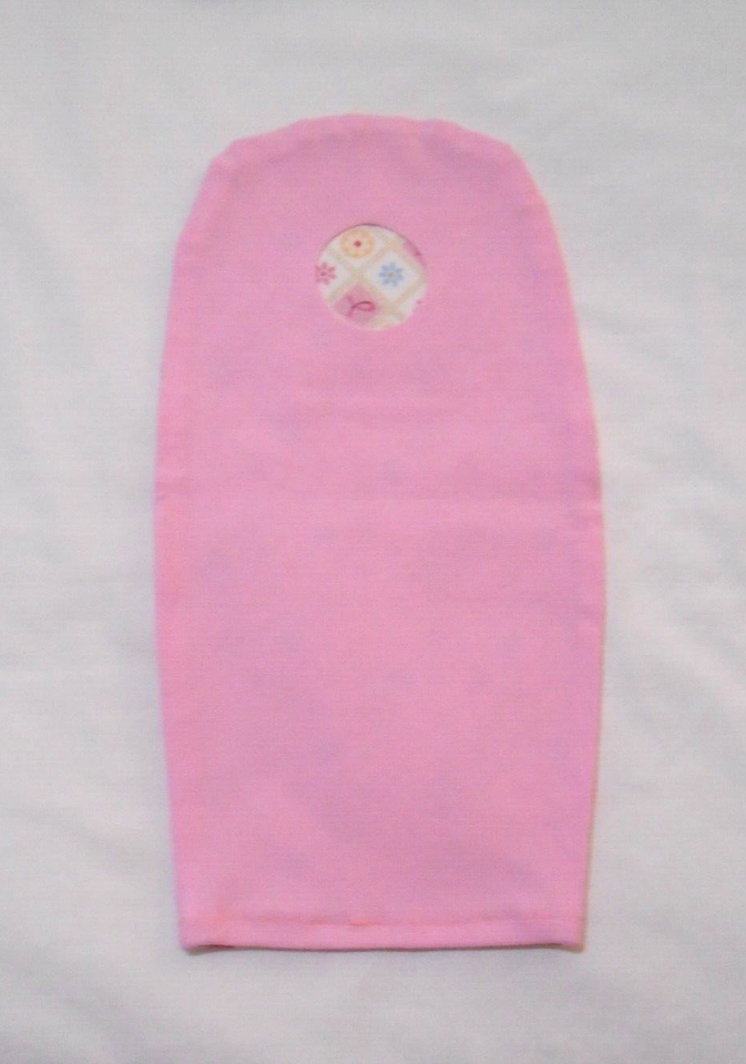 Ostomy Urostomy Pouch Cover Pink Ribbon Cancer Open End 11.5" x 6" for ...
