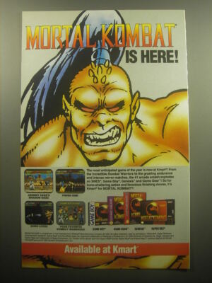 1993 Kmart Mortal Kombat Video Game Advertisement - Mortal Kombat is ...