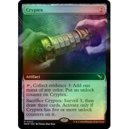 Foil Cryptex (extended Art) X4 M/NM Magic MTG Murders At Karlov Manor ...