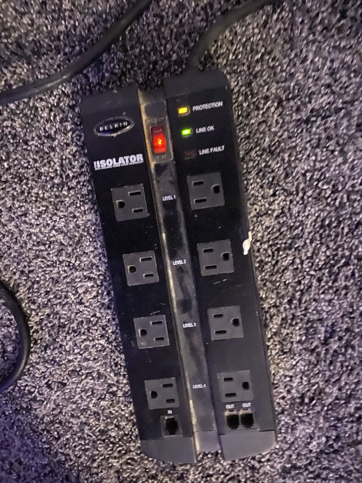 Belkin Surge The Isolator Multi Protector 8 Outlet 12ft Cord F5C980-TEL ...