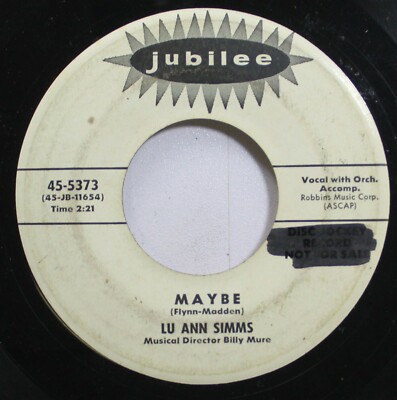 50S & 60S Promo 45 Lu Ann Simms - Maybe / Do I Really Love You On ...