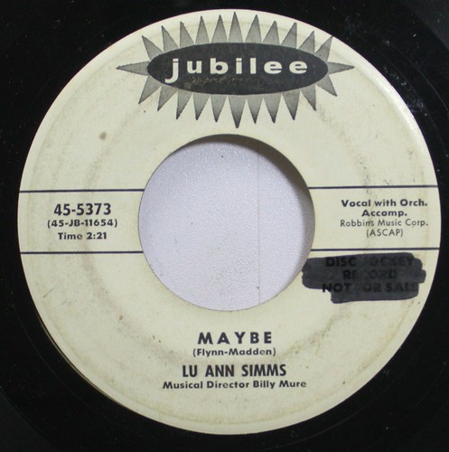 50S & 60S Promo 45 Lu Ann Simms - Maybe / Do I Really Love You On ...