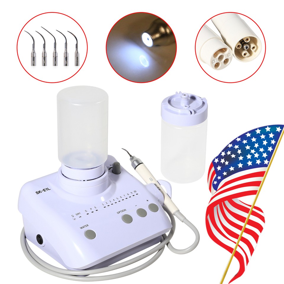 Dental Portable Ultrasonic Piezo Scaler 2*Bottles fit Cavitron EMS LED ...