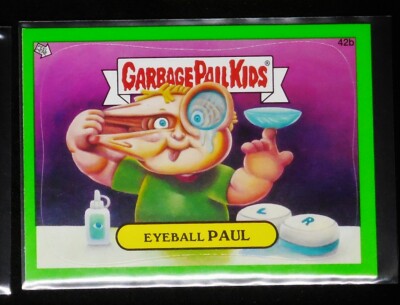 GPK 2012 Series 1 GREEN Border #42b Eyeball PAUL Error Card MATTE/NO ...