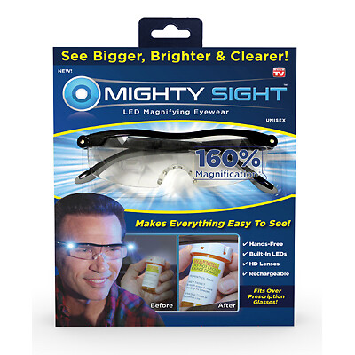 4 PAK Mighty Sight; LED Lighted Magnifying Eyewear; See Detailed Tasks ...