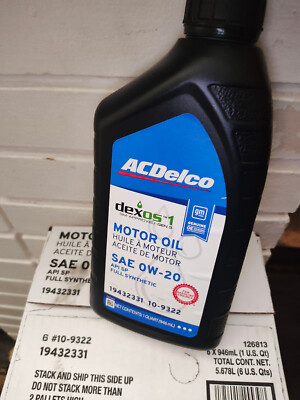 GM ACDelco SAE 0W-20 Full Synthetic Motor Oil - 6 Quarts | eBay