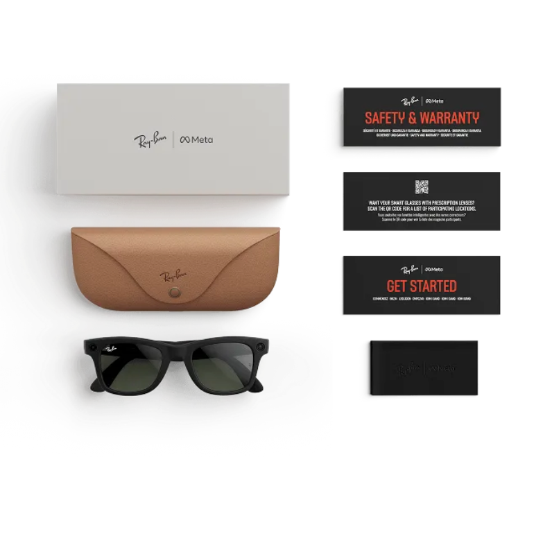 Ray-Ban Meta AI Wayfarer Sunglasses RW4006 601/71 50 Shiny Black, G15 ...