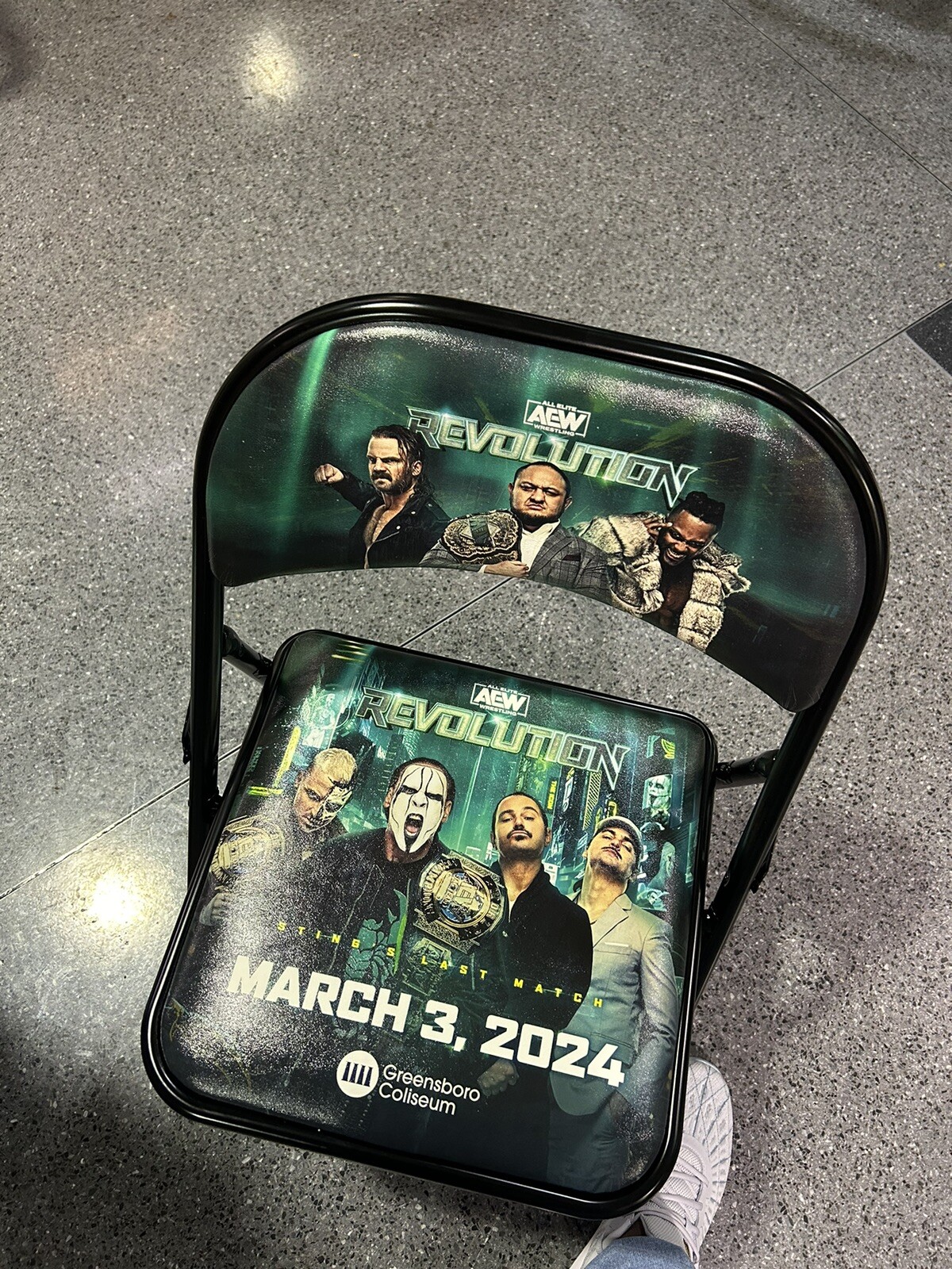 RARE LIMITED RELEASE AEW Revolution Ringside Chair 2024 3/3/2024 ...