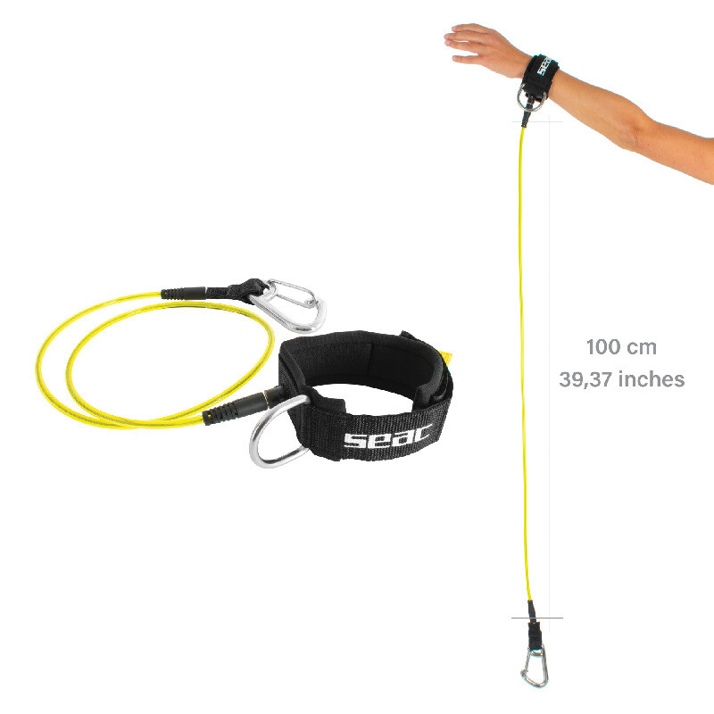 SEAC SUB Safety lanyard for freediving cable and guide LANYARD | eBay